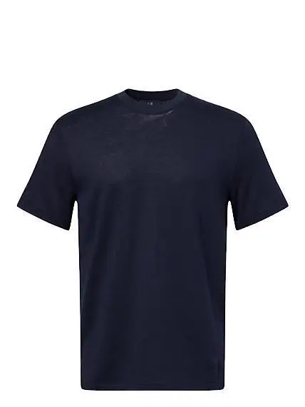 Dunhill Crew-neck Short-sleeve Linen And Cotton-blend T-shirt - Ink