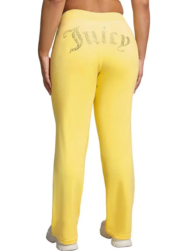 Juicy Couture Plus-size Big Bling Velour Track Pants - Buttercup