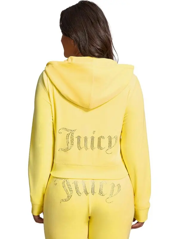 Juicy Couture Plus-size Velour Hoodie - Buttercup