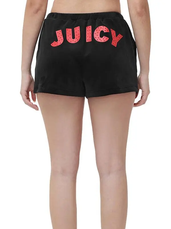 Juicy Couture Velour Shorts - Liquorice
