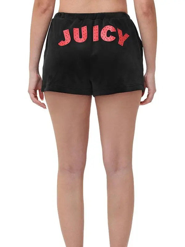 Juicy Couture Velour Shorts - Liquorice