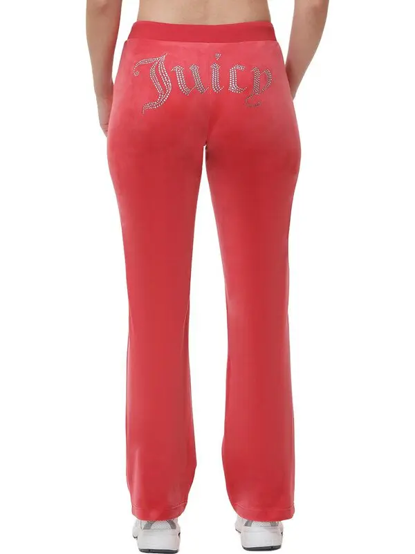 Juicy Couture Og Big Bling Velour Track Pants - Maraschino