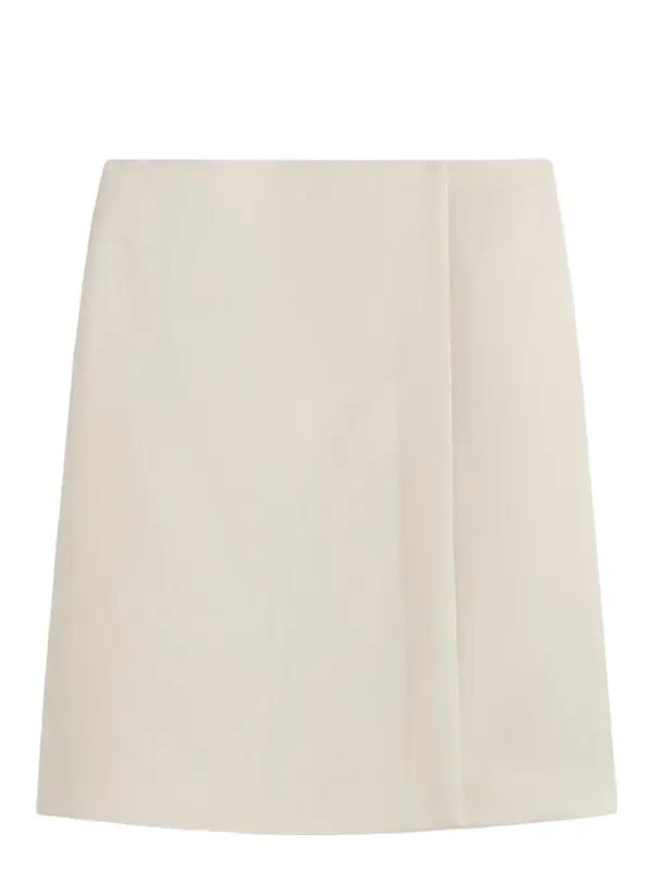 Cos Satin Wrap Knee Length Skirt - White
