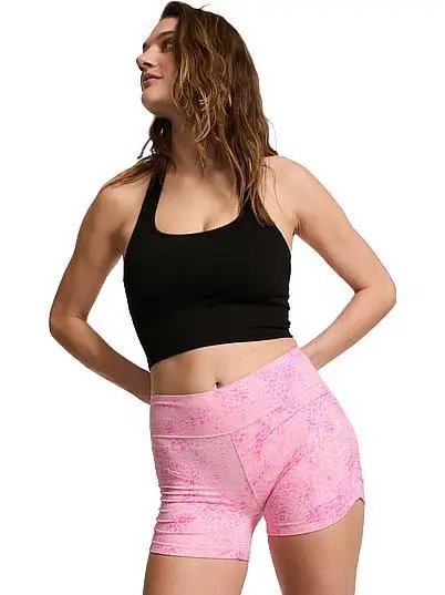 Pink Ruched Relay™ Shorts - Print