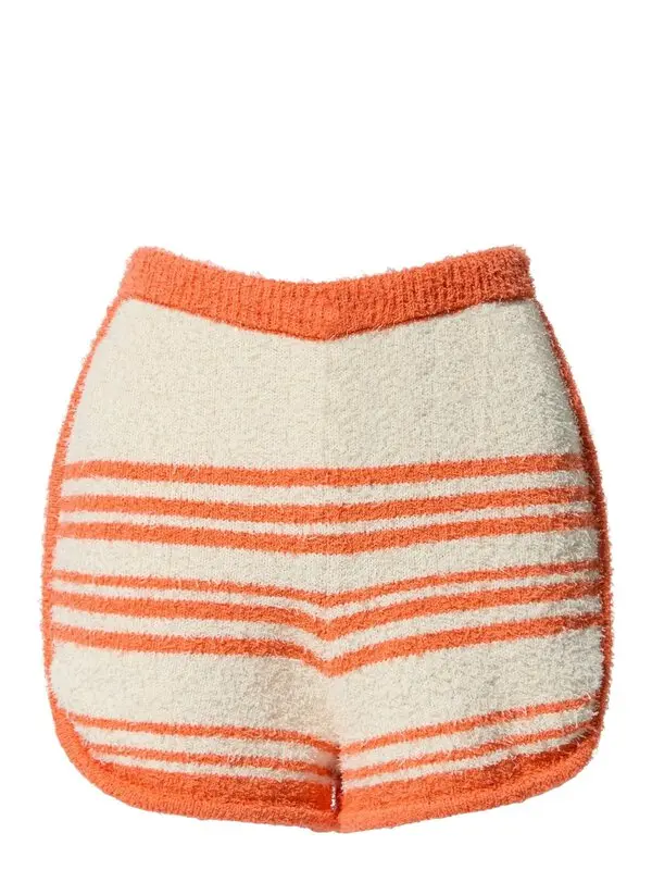 Perfect Moment Schild Cotton Knit Shorts - Orange