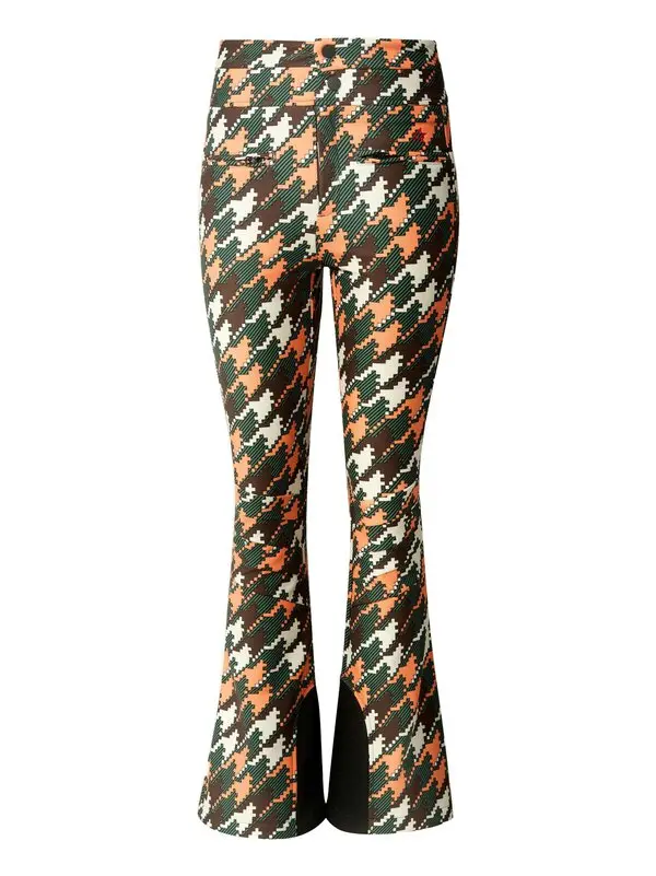 Perfect Moment High-waist Aurora Flare Ski Pant - Scratch-houndstooth