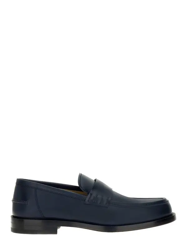 GIANVITO ROSSI Nicola Leather Loafers - Blue - Calf