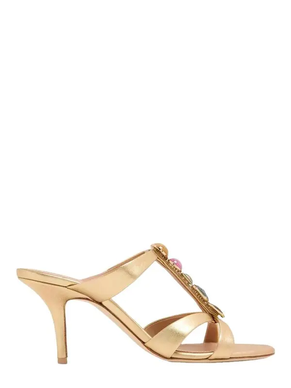 MALONE SOULIERS Simi Jeweled Heeled Sandals - Gold