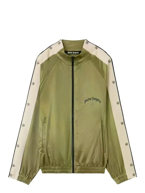 Palm Angels Snap-button Side Bands Track Jacket - Green