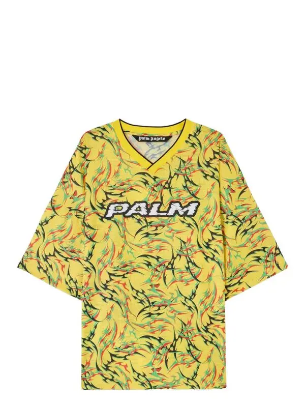 Palm Angels Tribal All-over Pattern T-shirt - Yellow