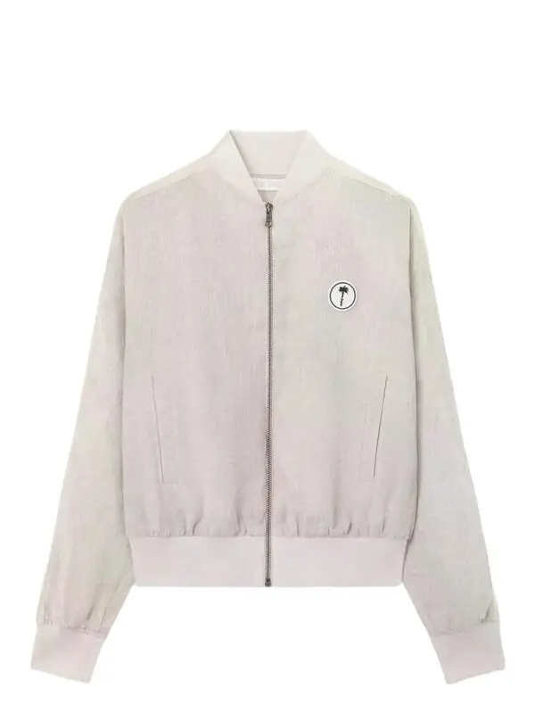 Palm Angels Logo Cotton Jacket - Neutrals