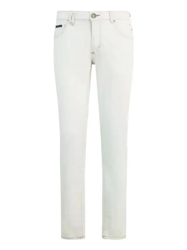 Philipp Plein Straight Leg Jeans - White