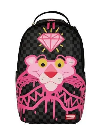 SPRAYGROUND Panther Drippy Diamonds Backpack - Black/pink