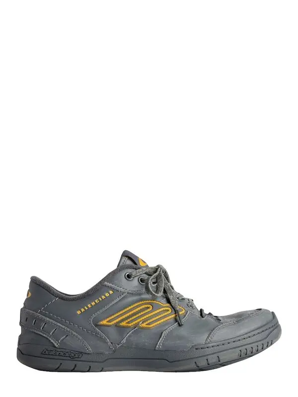 Balenciaga Hamptons Wornoutin Sneakers - Grey/yellow