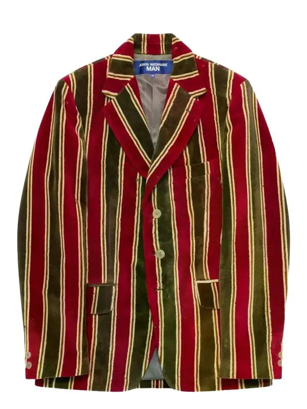 Junya Watanabe Striped V-neck Jacket - Red