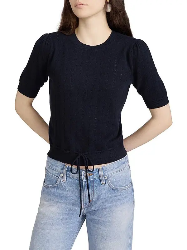 FRAME The Cashmere Charm Sweater - Navy