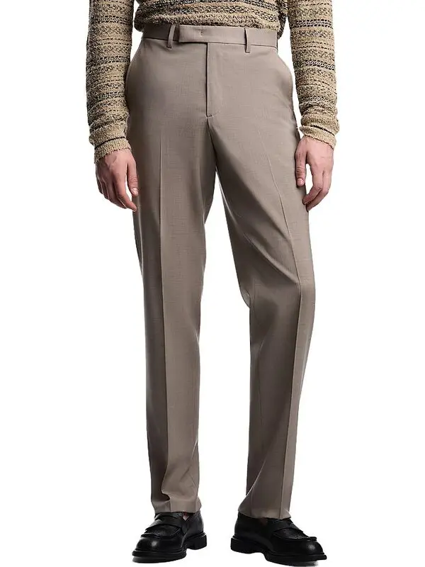Emporio Armani Regular Fit Tropical Trousers - Roasted Cashew