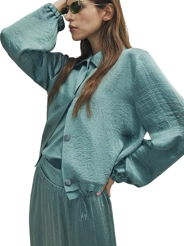 Marella Albatro Crinkle Twill Jacket - Green