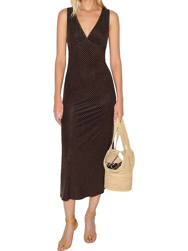 REFORMATION Brayden Knit Dress - Pin Dot