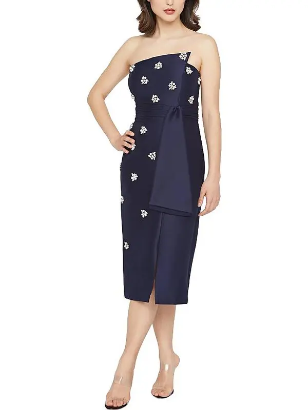 KAY UNGER Ria Embellished Midi Dress - Dark Sky