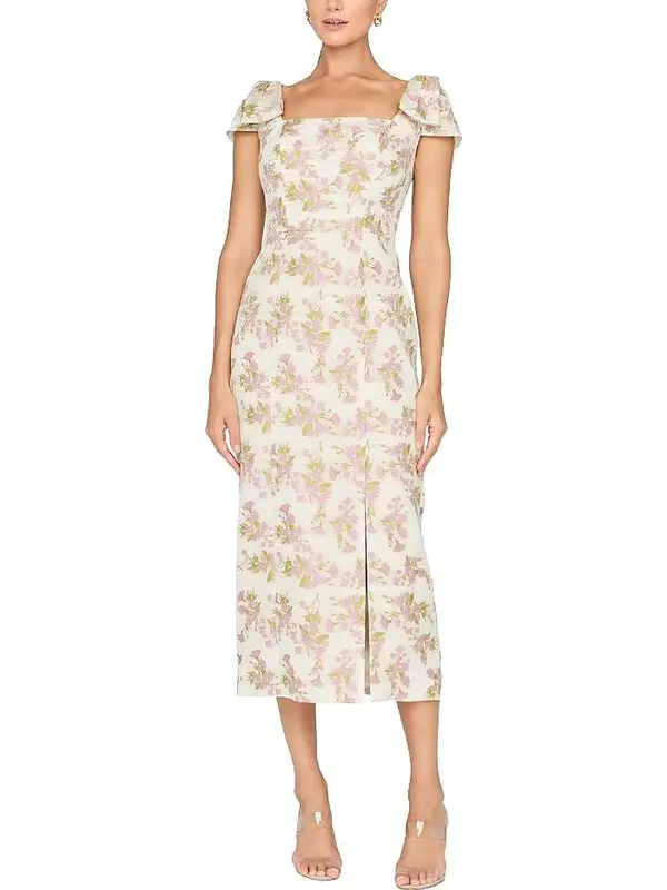 KAY UNGER Arianna Tea Length Dress - Pink