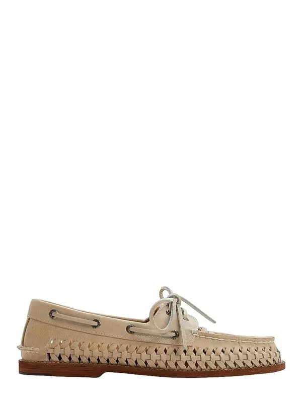 Sperry Gold Cup Authentic Original Woven Loafers - Light Beige