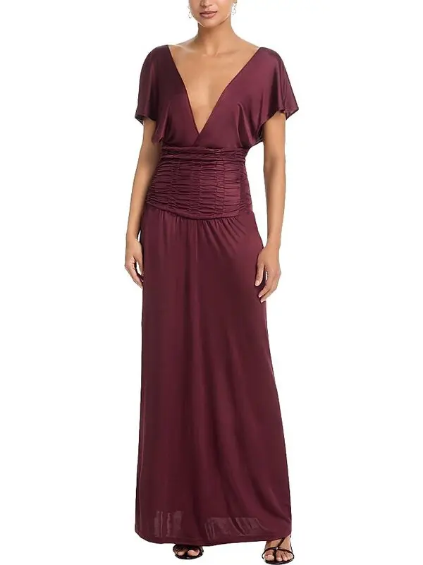 AYA MUSE Anara Smocked Dress - Merlot