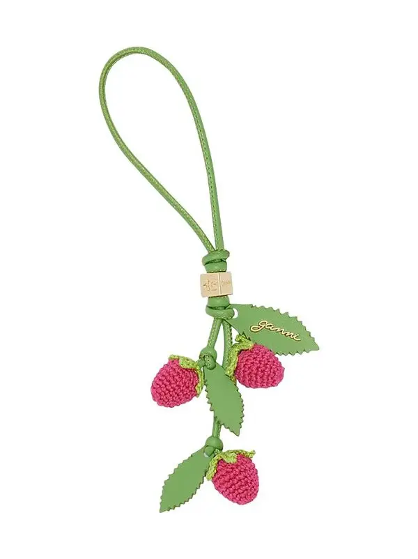 GANNI Bag Charm - Raspberry