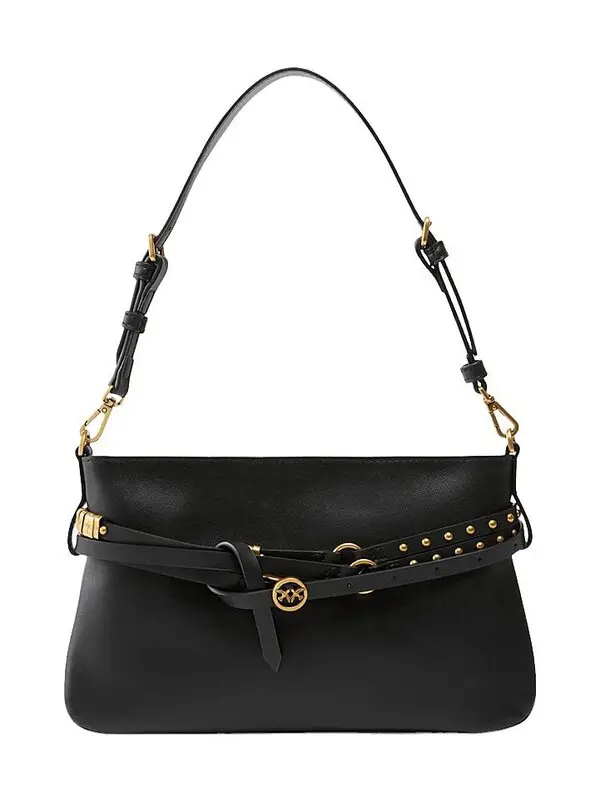 Pinko Mini Leather Belted Shoulder Bag - Zq