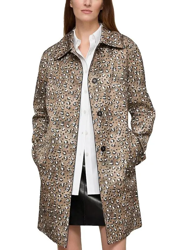 Lafayette 148 New York Printed Coat - Brownstone Multi