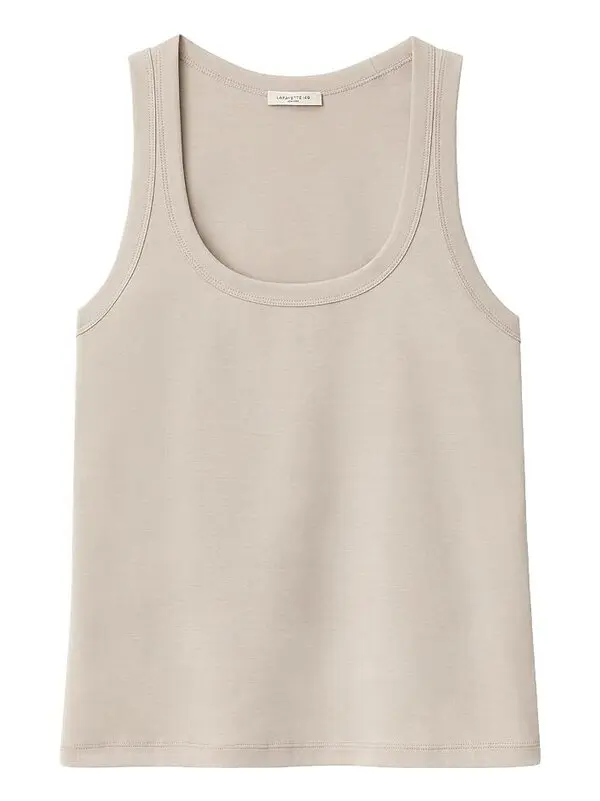 Lafayette 148 New York Scooped Neck Tank - Cement