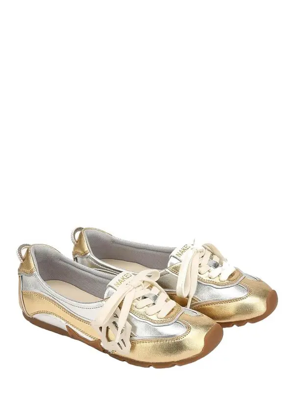 NAKED WOLFE Absolute Ballerina Flats - Metallic Gold
