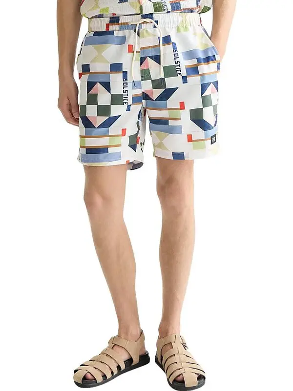 Scotch & Soda Printed 6.2" Swim Shorts - Patchwork Infinity