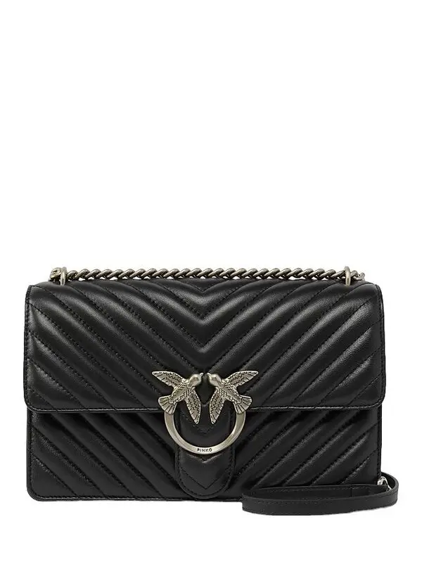 Pinko Love One Classic Leather Crossbody - Zo