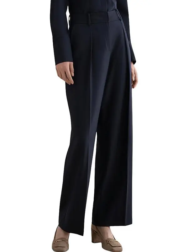 HOBBS LONDON Dannie Wide Leg Trousers - Hobbs Navy