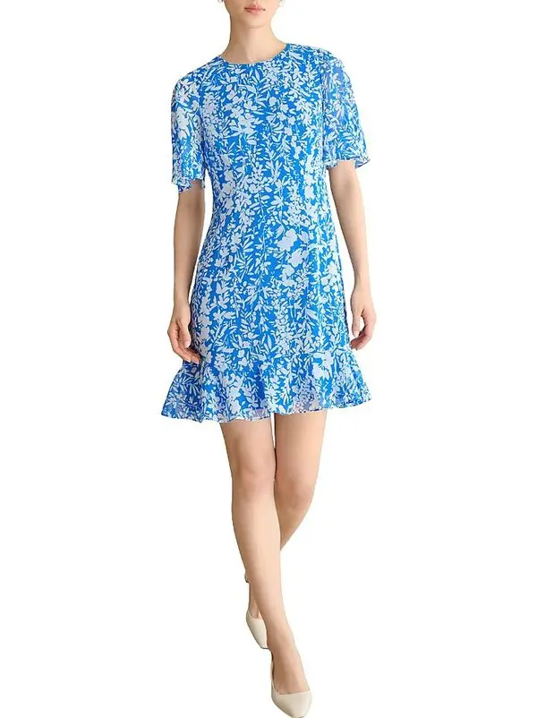 HOBBS LONDON Iona Mini Dress - Blue Ivory