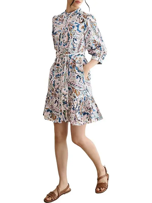 HOBBS LONDON Hope Printed Dress - Ivory Multi