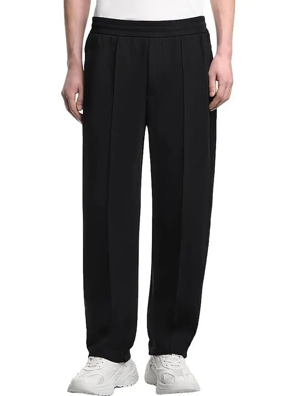 Emporio Armani Regular Fit Double Jersey Trousers - Black Beauty