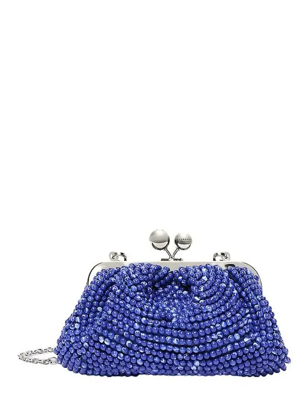 Max Mara Eschimo Beaded Handbag - Midnight Blue