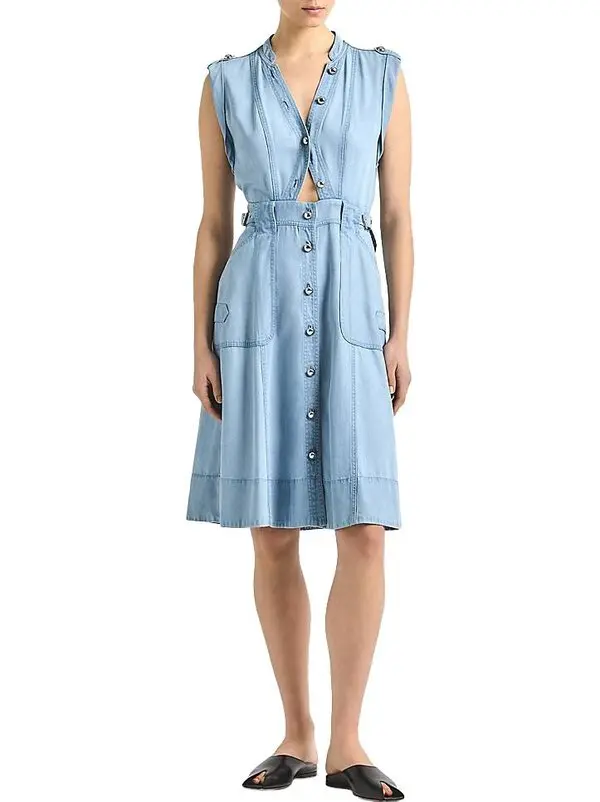 Derek Lam 10 Crosby Penelope Denim Shirtdress - Ellis Wash
