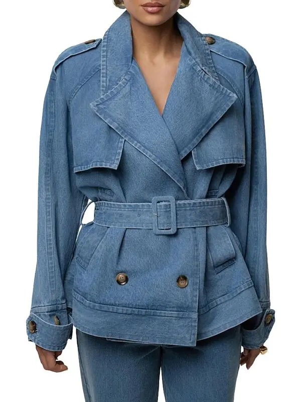 JLUXLABEL Double-breasted Jacket - Denim