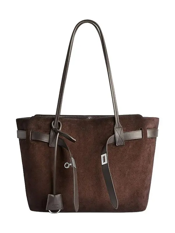 Balenciaga Bel Air Medium Tote Bag - Light Espresso