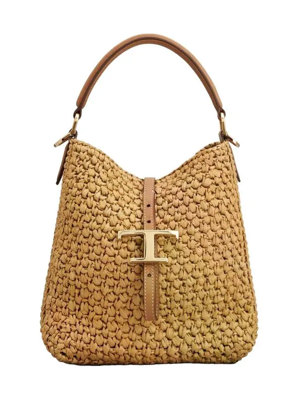 TOD'S Logo-appliqué Tote Bag - Neutrals