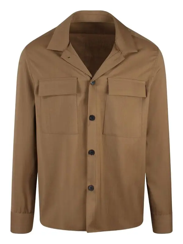 LOW BRAND Button-up Shirt - Brown