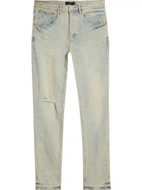 PURPLE BRAND Venice Sunbleached Ripped Jeans - Light Indigo
