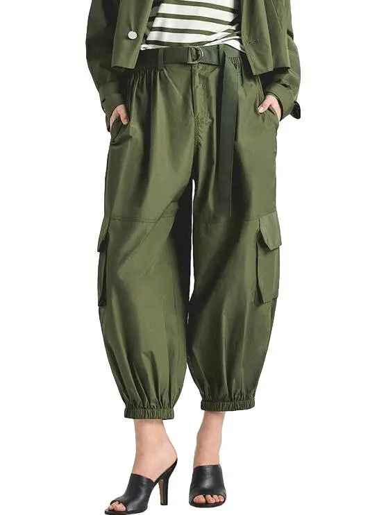 Derek Lam 10 Crosby Tasmin Belted Balloon Cargo Pants - Fatigue