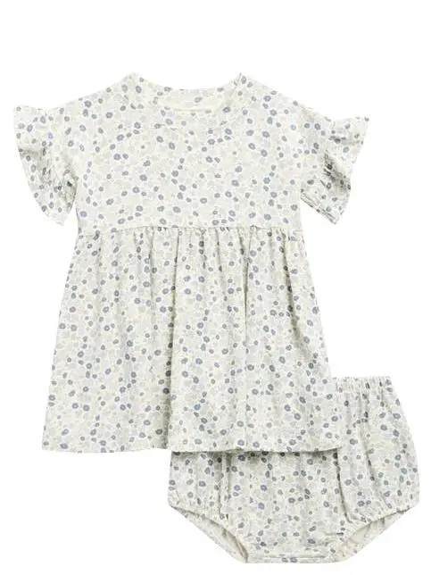 RYLEE + CRU Ditsy Babydoll Dress With Bloomers - Ivory