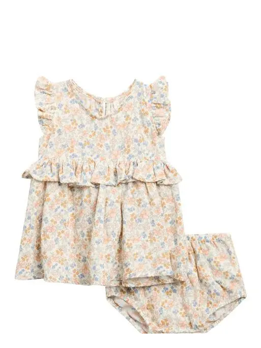 RYLEE + CRU Floral Dress & Bloomers Set - Ivory