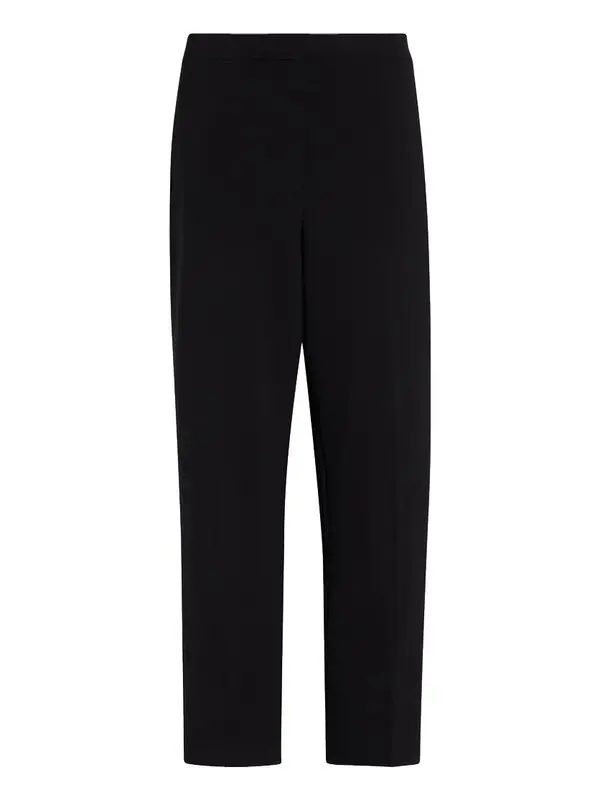 St. John Isabel Soft Stretch Suiting Slim Ankle Pants - Black
