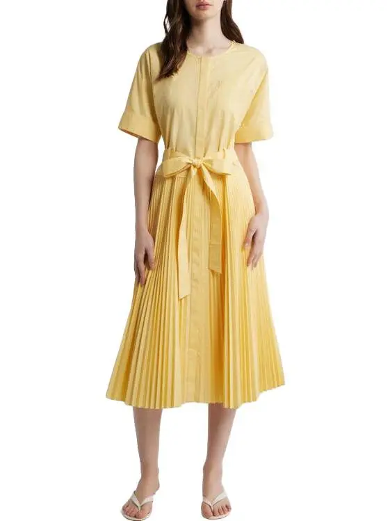 Kobi Halperin Loretta Pleated Midi Dress - Chamomille
